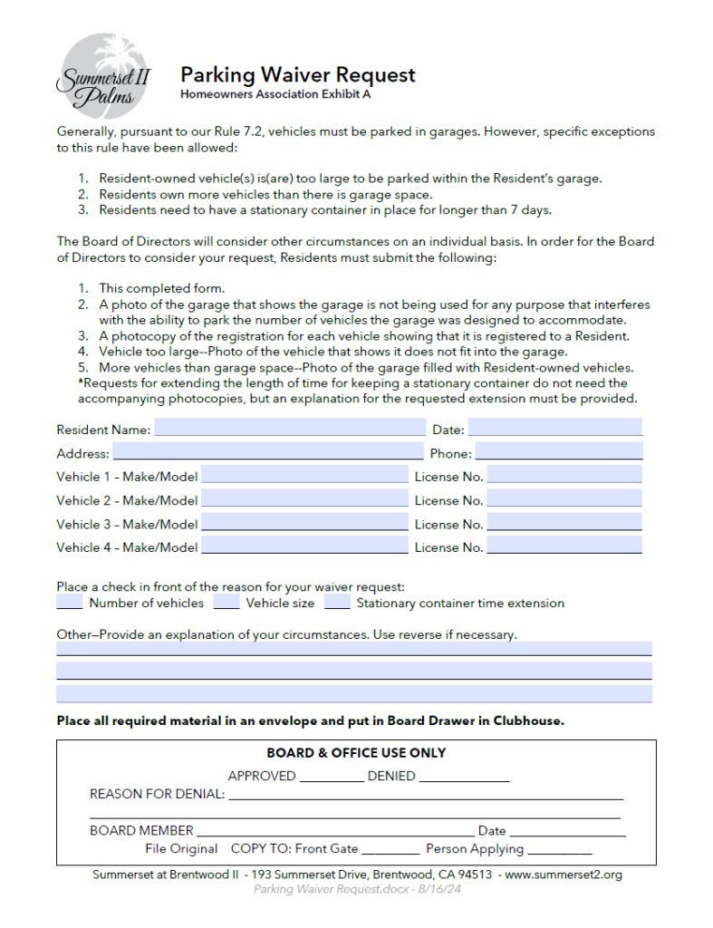 Documents - Summerset II